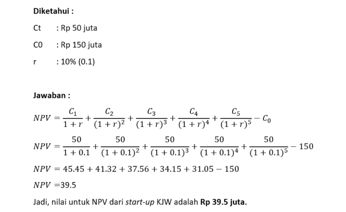 NPV: Rumus serta Cara Menghitungnya untuk Manajemen Bisnis Anda!